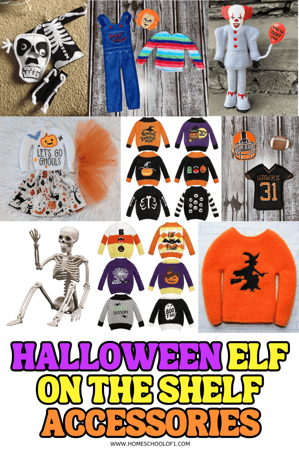 Halloween Elf on the Shelf Ideas with Costumes & Accessories