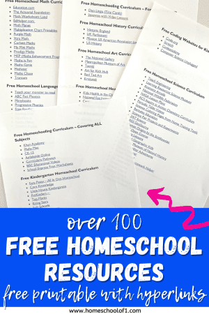Over 100 FREE Homeschool Curriculum For All Ages