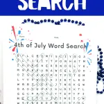 Printable 4th of July Word Search For Kids