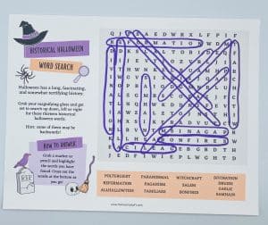 Free Spooky Halloween Word Search Printable for Older Kids