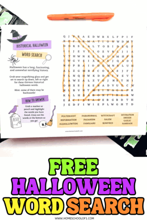 Free Spooky Halloween Word Search Printable for Older Kids