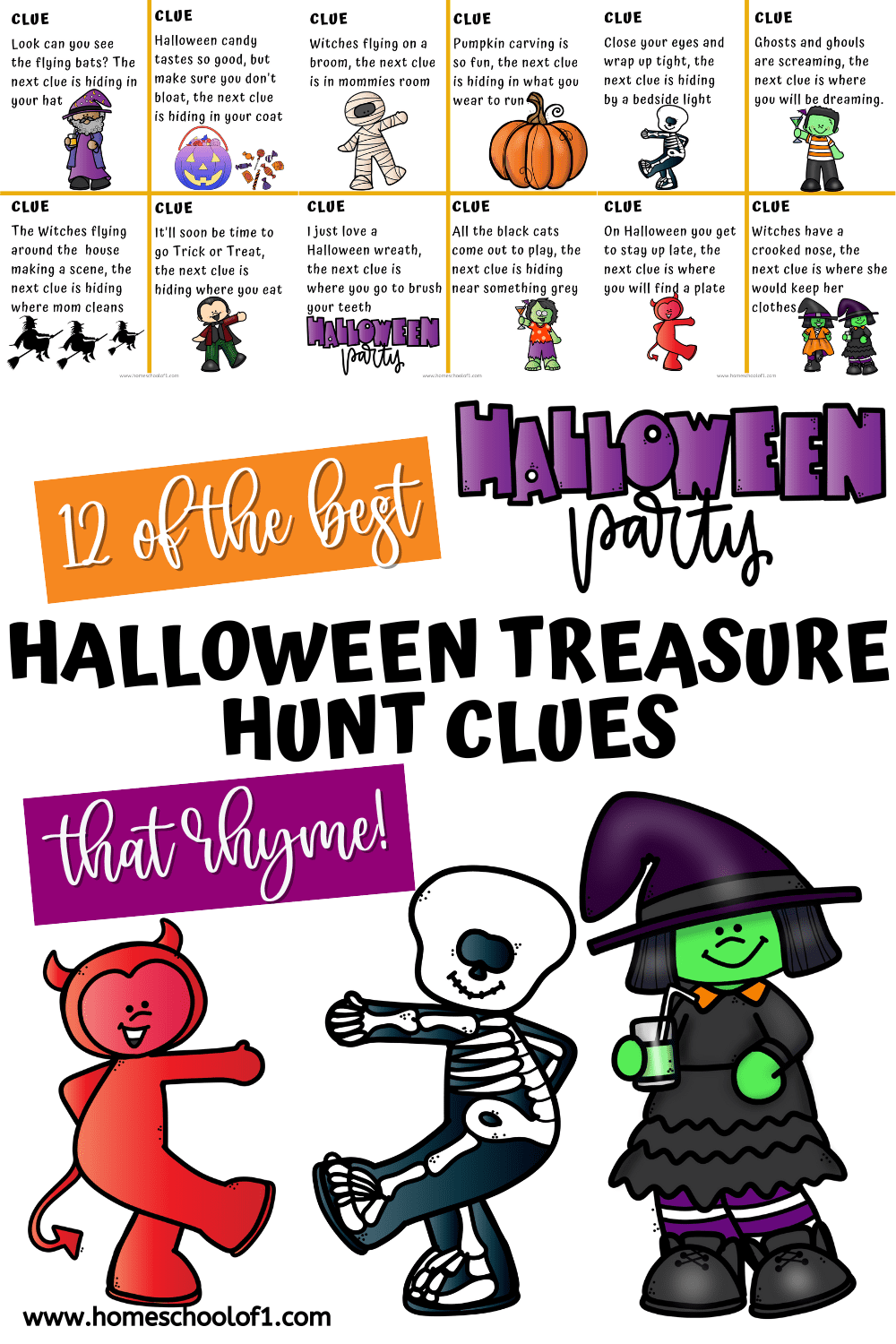 Free Halloween Scavenger Hunt Clues For A Spooky Adventure