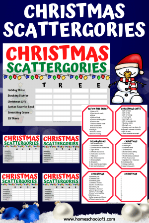 Christmas Scattergories 6 Free Printable Games for Festive Fun