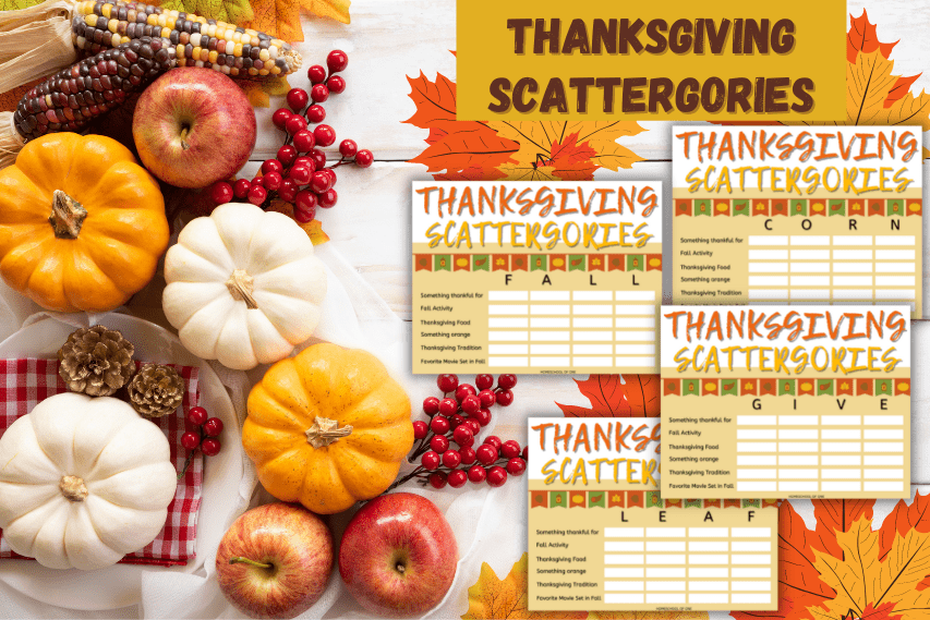 4 Free Printable Thanksgiving Scattergories Fun For All