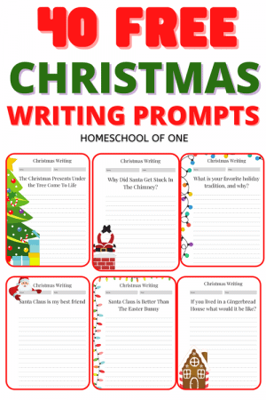 40 FREE Christmas Writing Prompts For Kids Aged 5-14