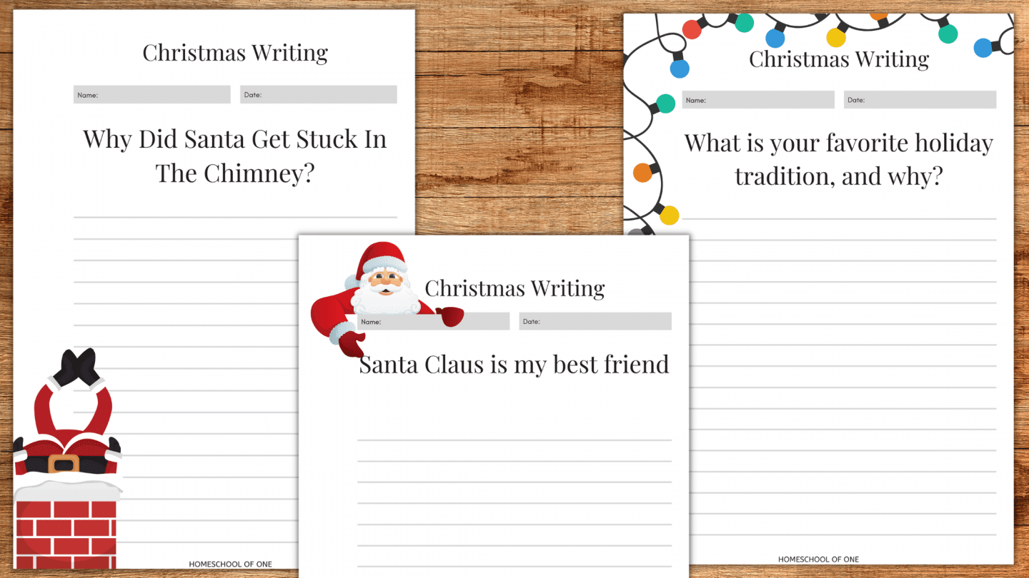 40 FREE Christmas Writing Prompts For Kids Aged 5-14