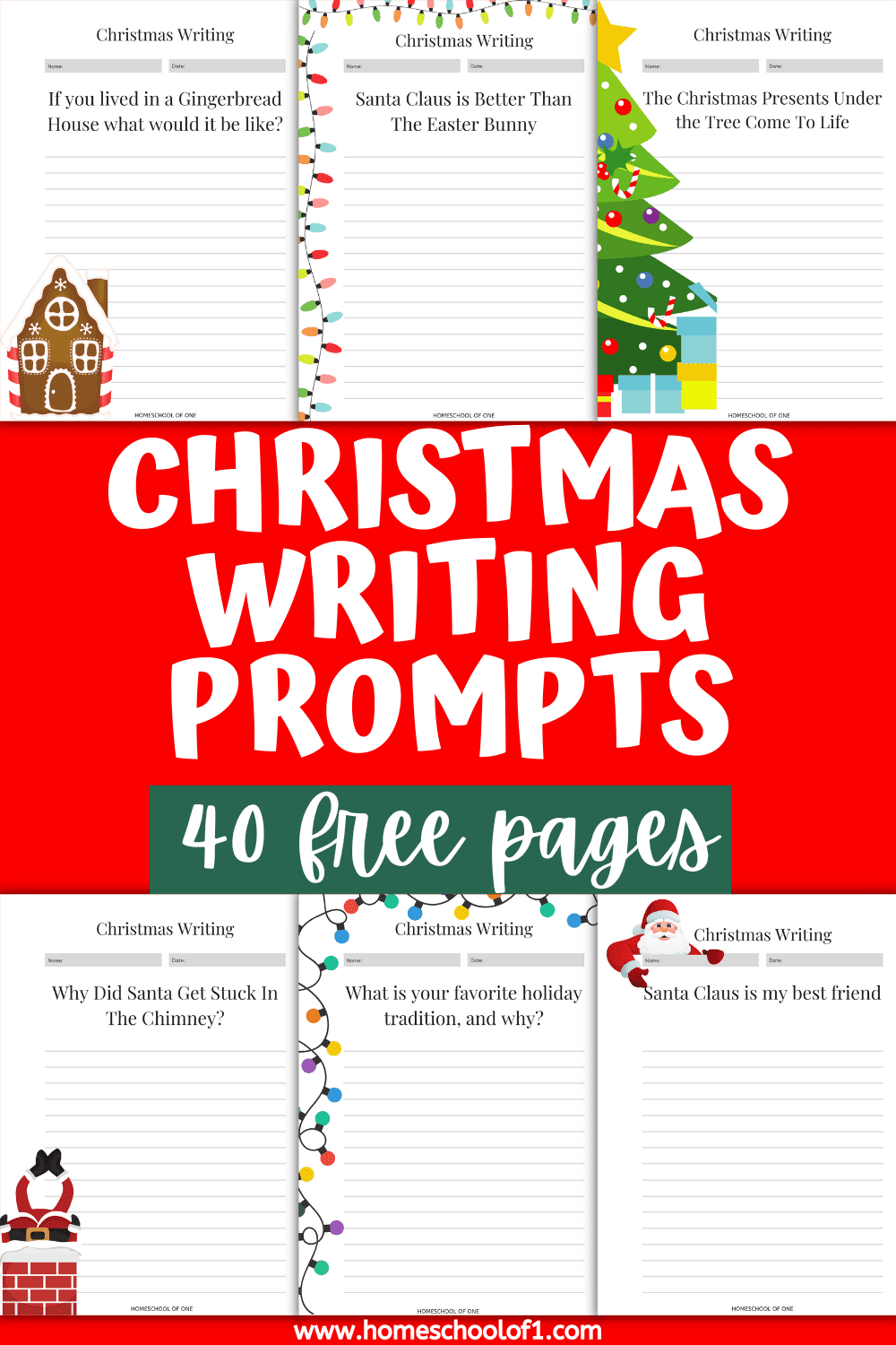 31 Free Christmas Writing Prompt Printables For Kids Aged 5-14