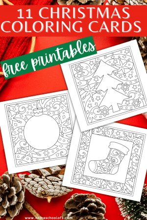 11 FREE Printable Christmas Coloring Cards For Kids & Adults