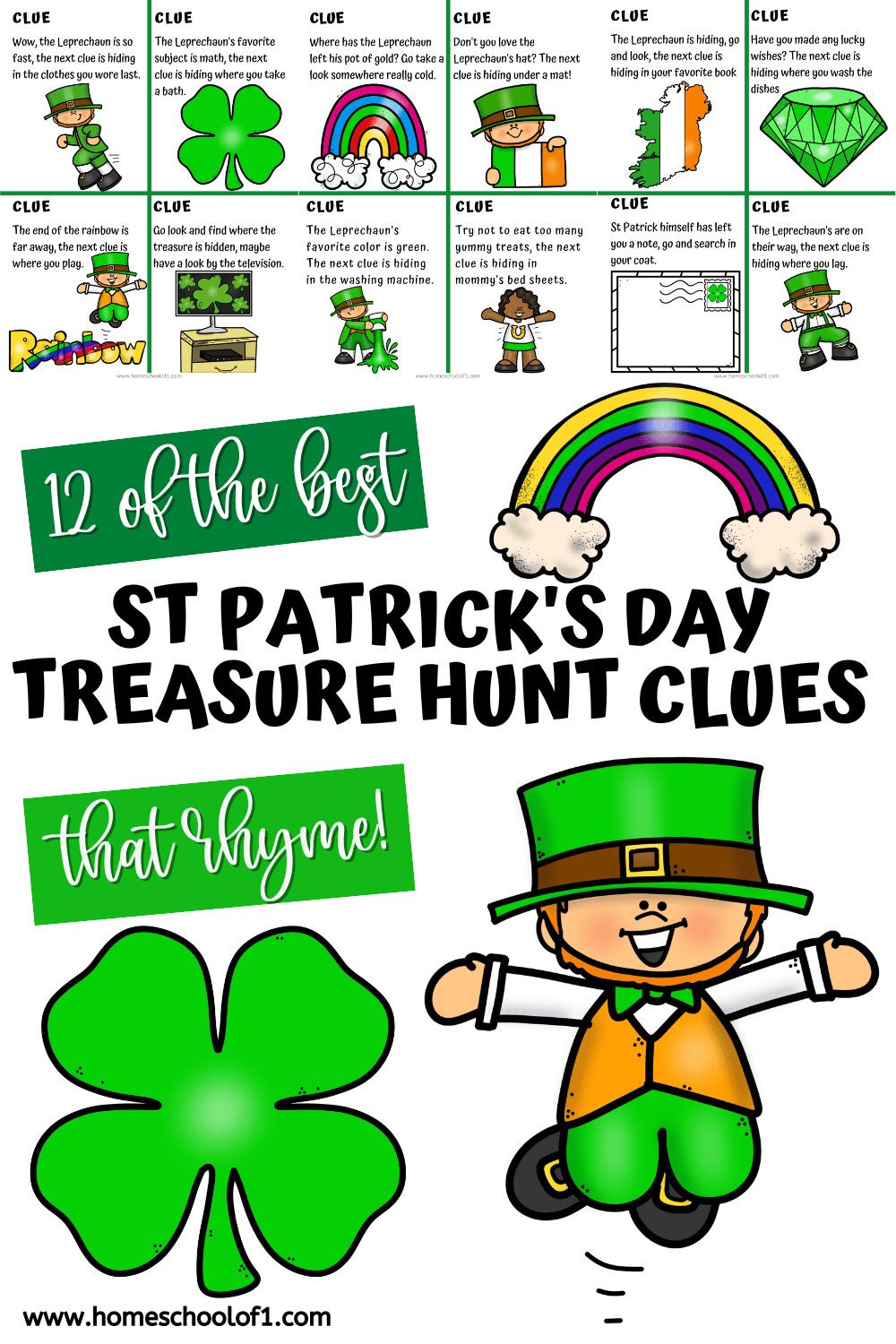Free St Patrick's Day Scavenger Hunt | Fun Printable Clues!
