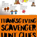 Thanksgiving Scavenger Hunt Printable with Fun Clues