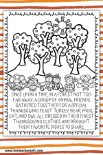 5 Thanksgiving Coloring Pages: A Gathering of Friends (free)