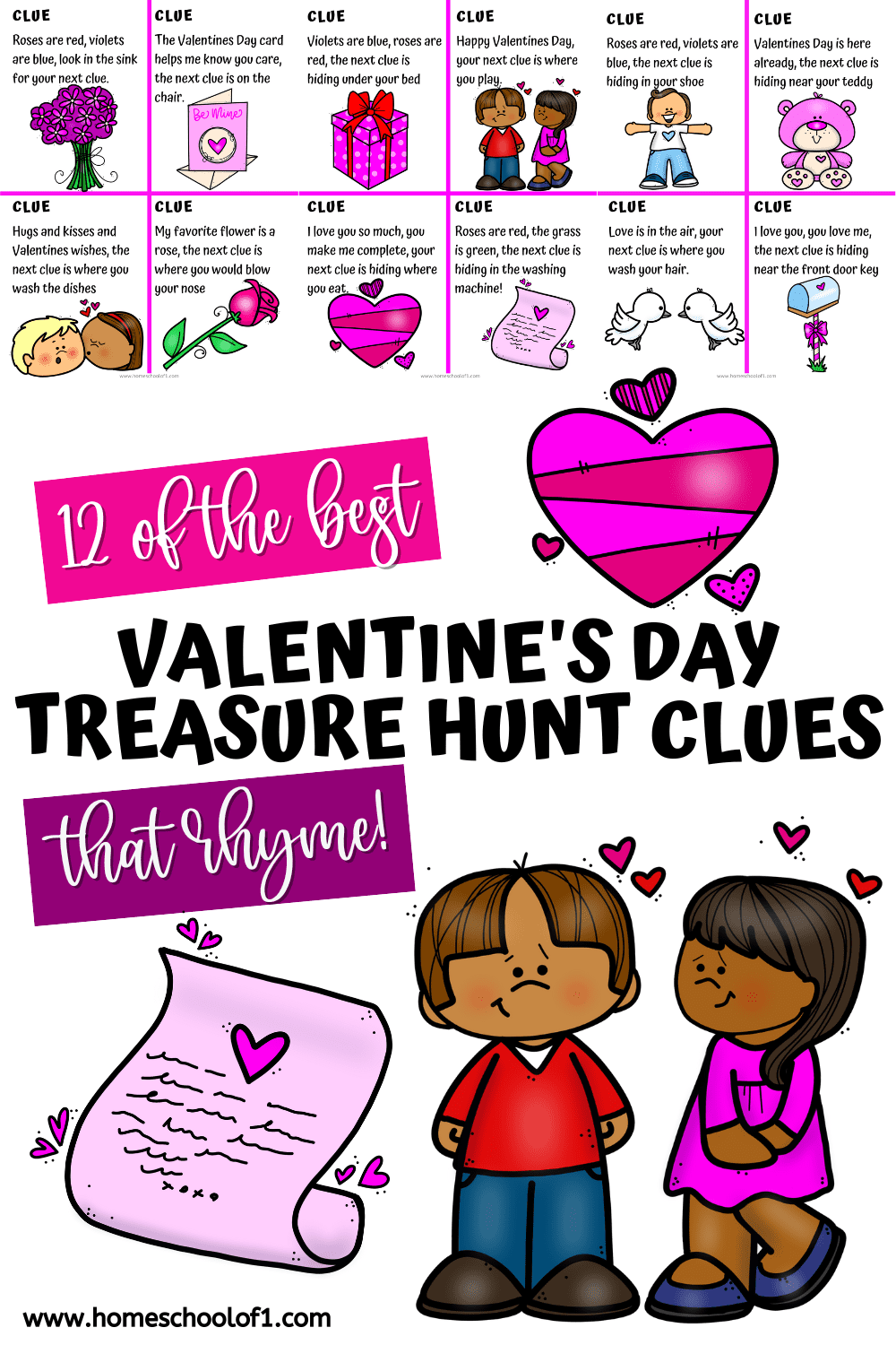 Free Valentine's Day Scavenger Hunt Printables the Kids Will Love