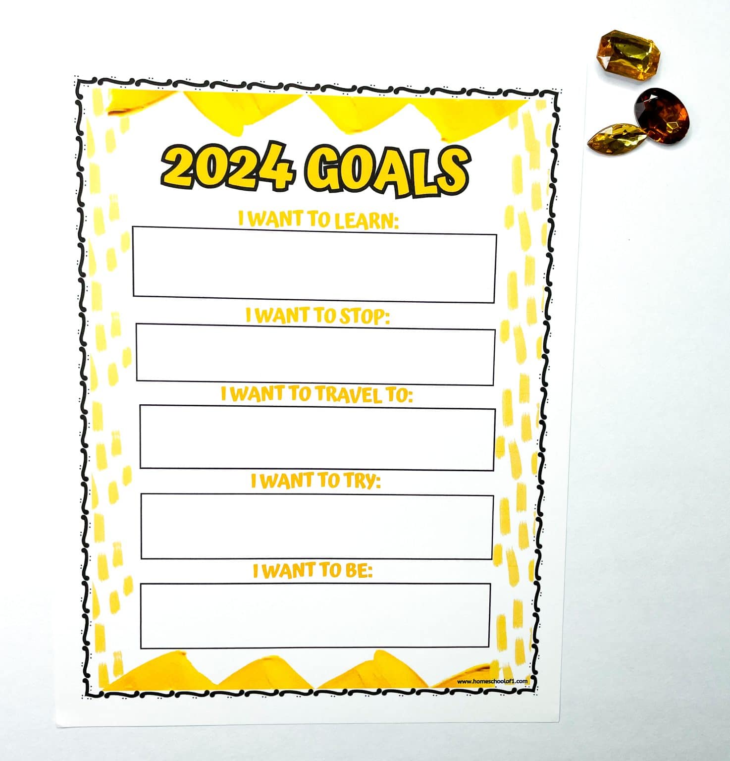 Free New Year's Resolution Printable For Kids in 2024
