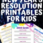 Free New Year's Resolution Printable For Kids In 2024