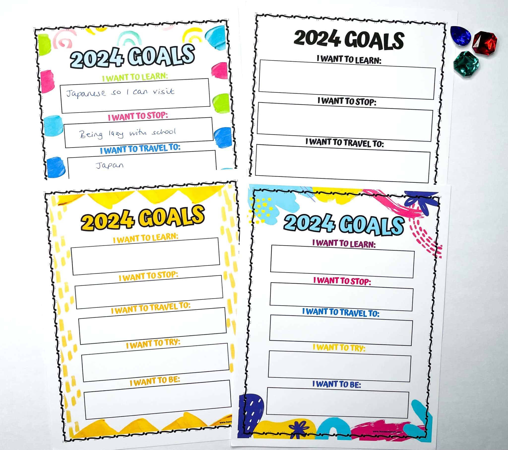 Free New Year's Resolution Printable For Kids in 2024