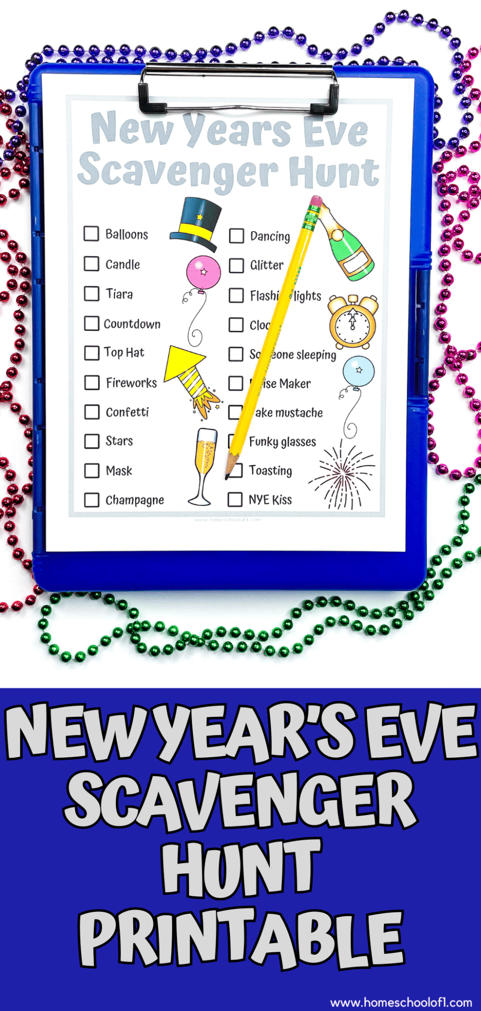 New Year’s Eve Scavenger Hunt (Free Printable)