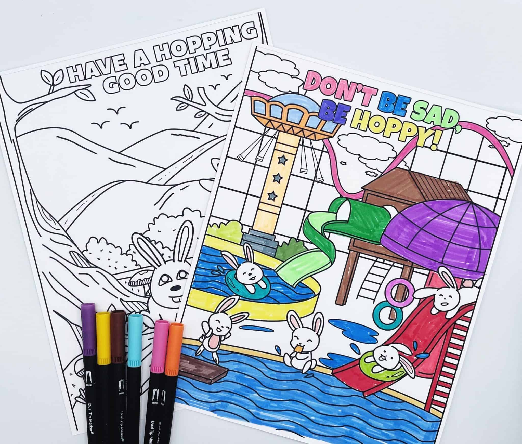 10 Free Funny Bunny Coloring Pages for Teenagers