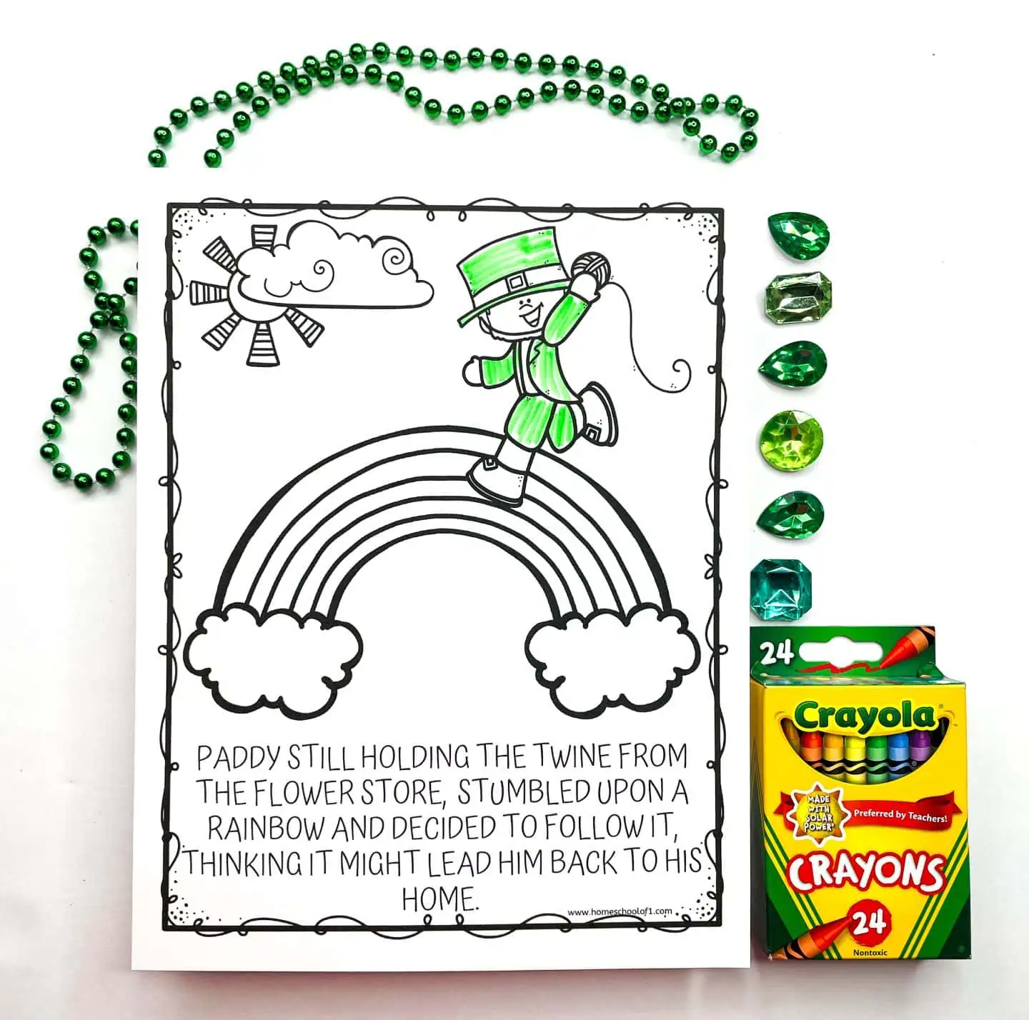 Free Printable St Patrick's Day Coloring Pages with an Irish Story