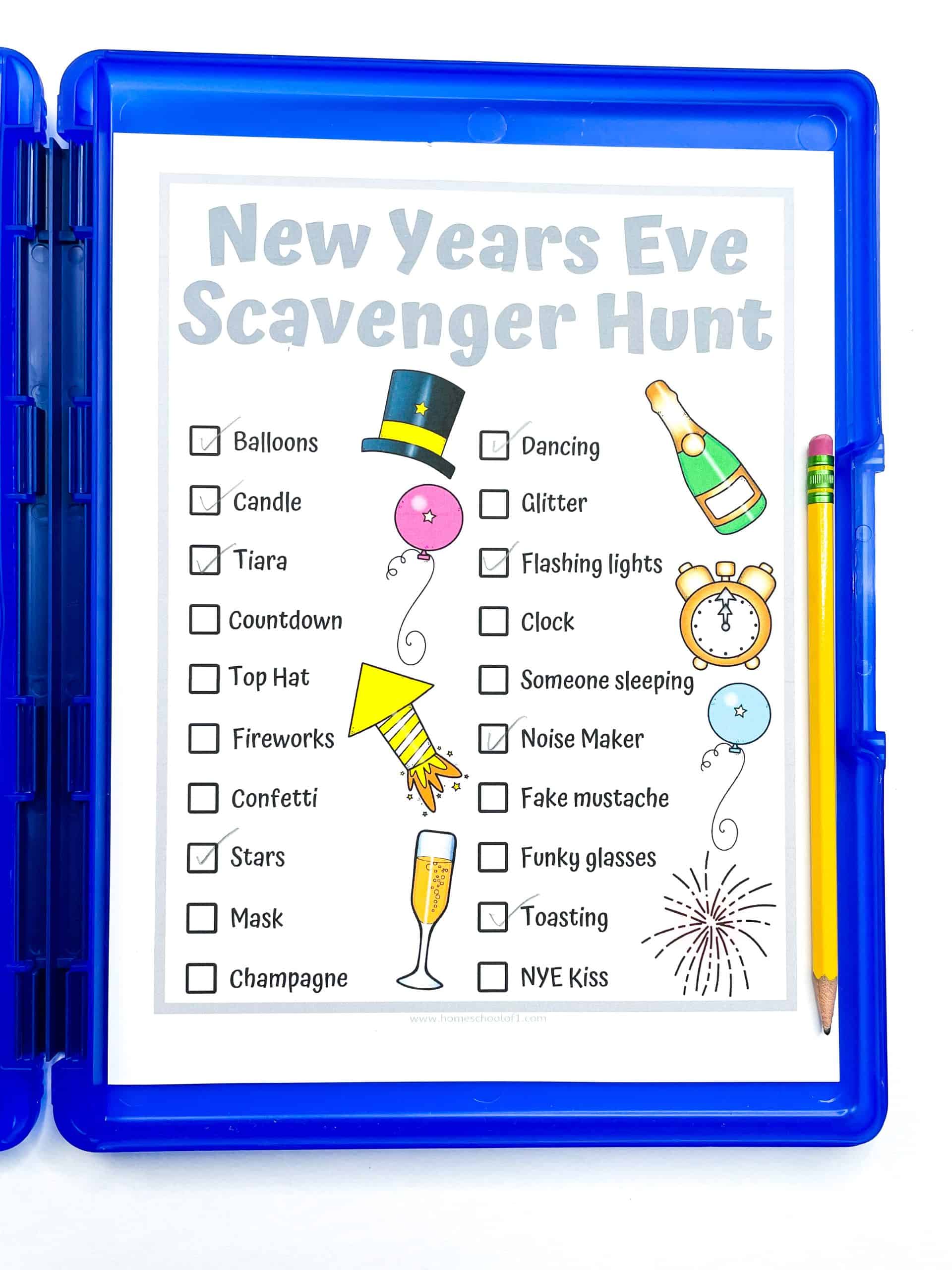New Year’s Eve Scavenger Hunt (Free Printable)
