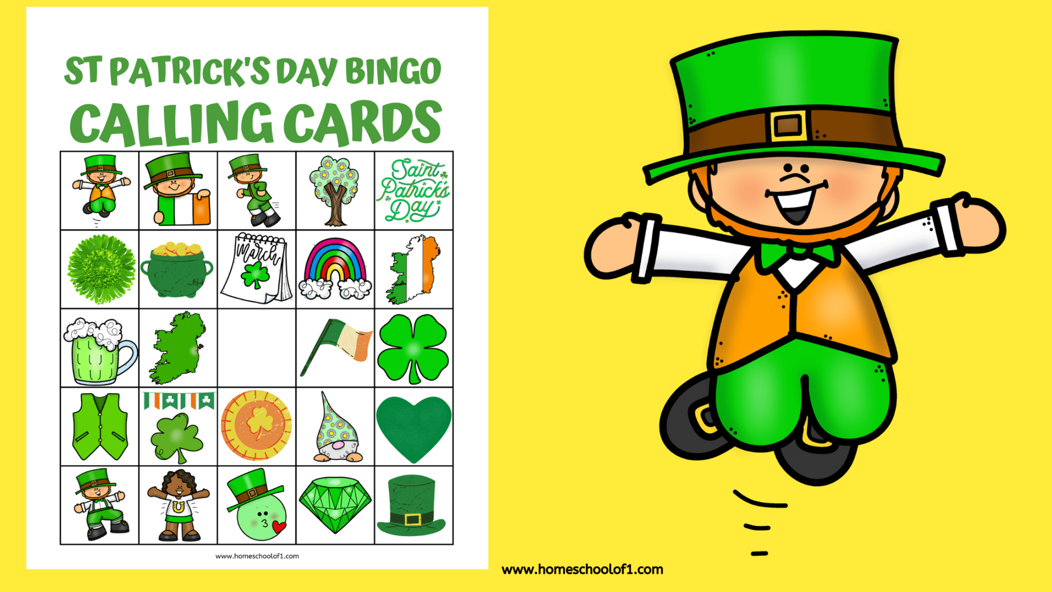 St Patrick's Day Bingo: Free Printable with 5 Bingo Boards