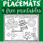 Free St Patrick's Day Placemats for Kids