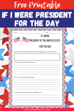 Free If I Were President Worksheet - Have Fun On Presidents Day