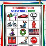 Free Neighborhood Scavenger Hunt Printable: Let's Go Outside