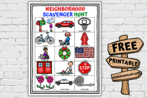 FREE Neighborhood Scavenger Hunt Printable: Let's Go Outside