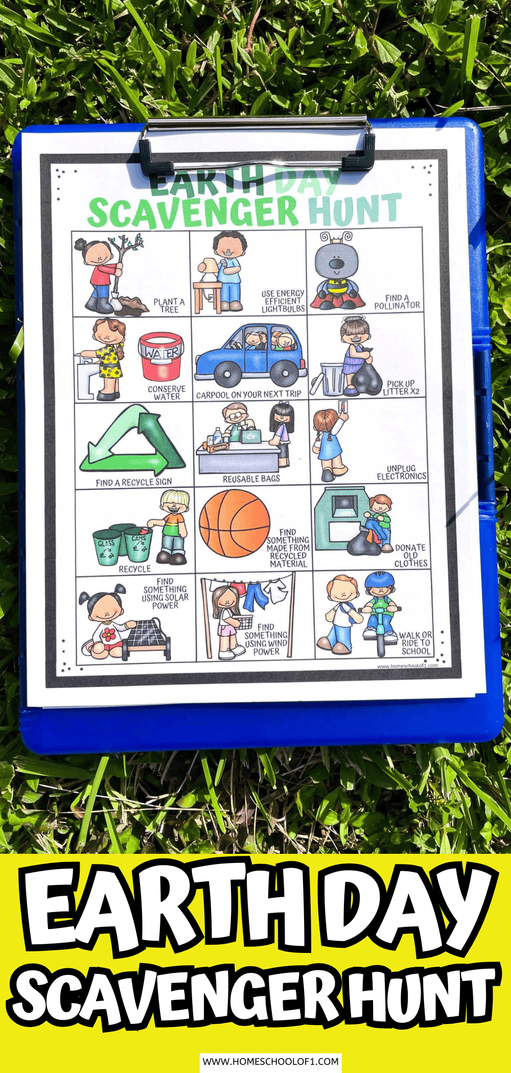 Earth Day Scavenger Hunt Worksheet (Free Printable)