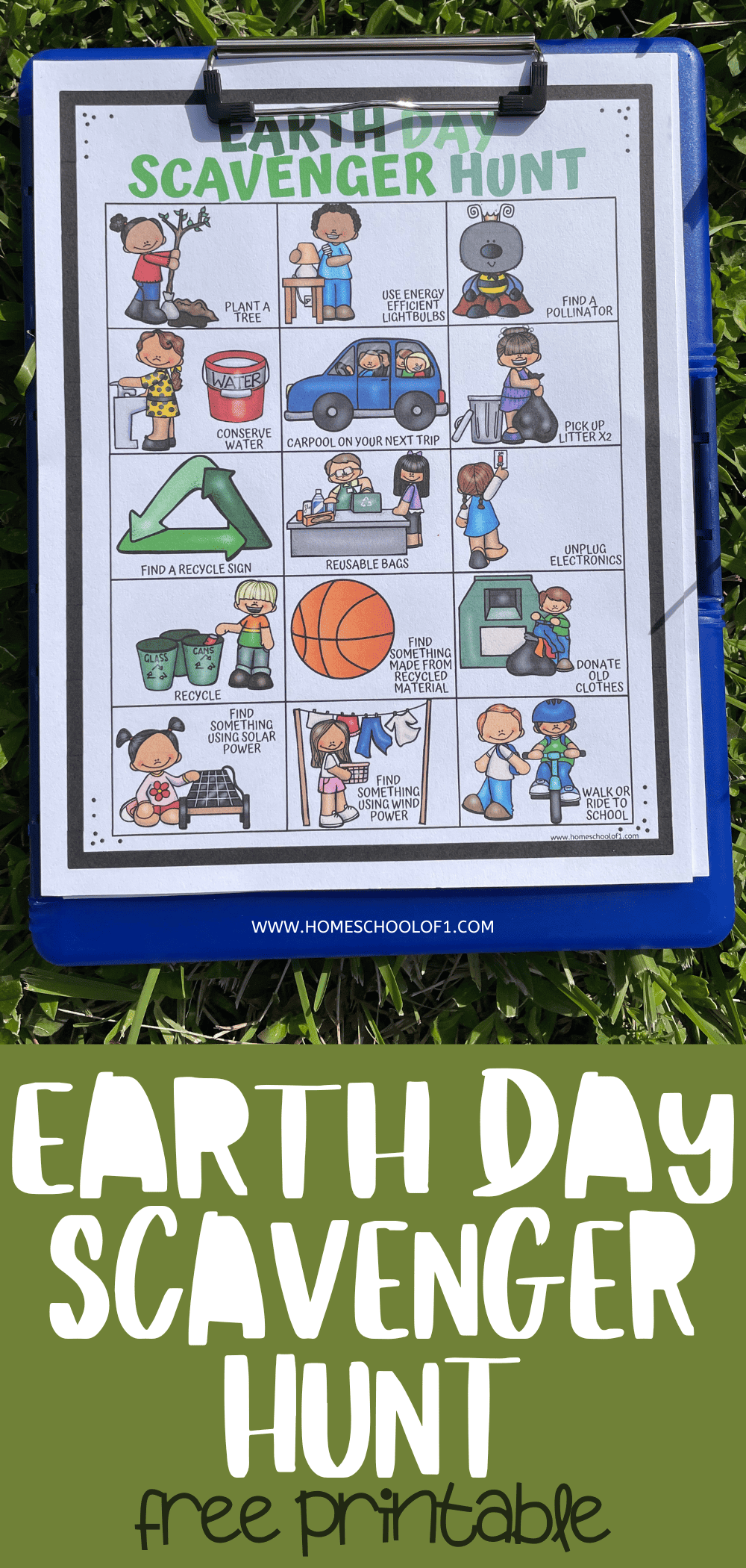 Earth Day Scavenger Hunt Worksheet (Free Printable)