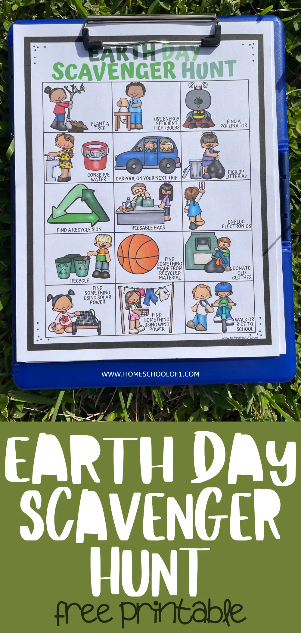 Earth Day Scavenger Hunt Worksheet (Free Printable)