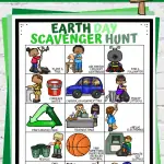 Earth Day Scavenger Hunt Worksheet (Free Printable)