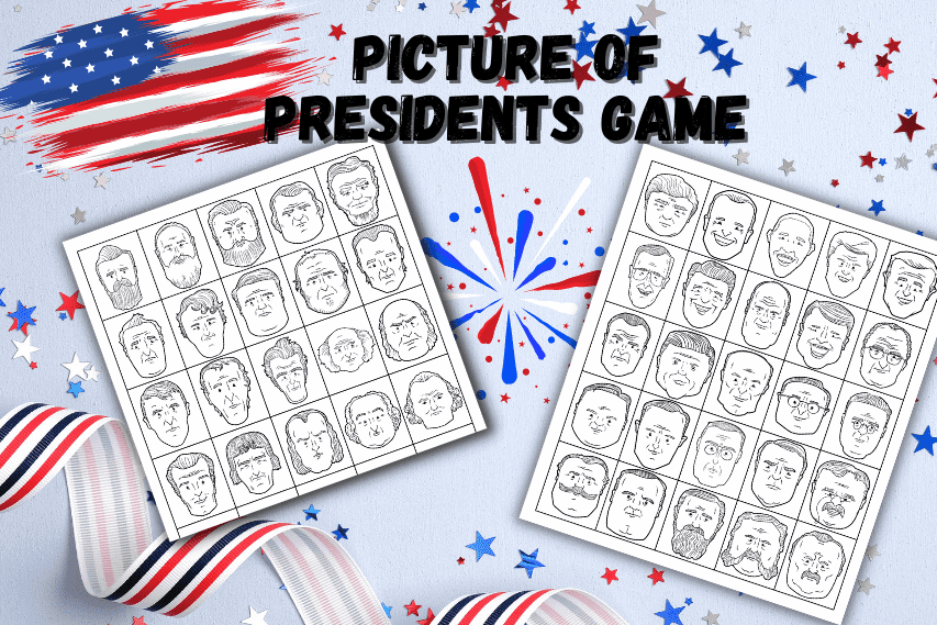 Free Presidents Matching Game Printable