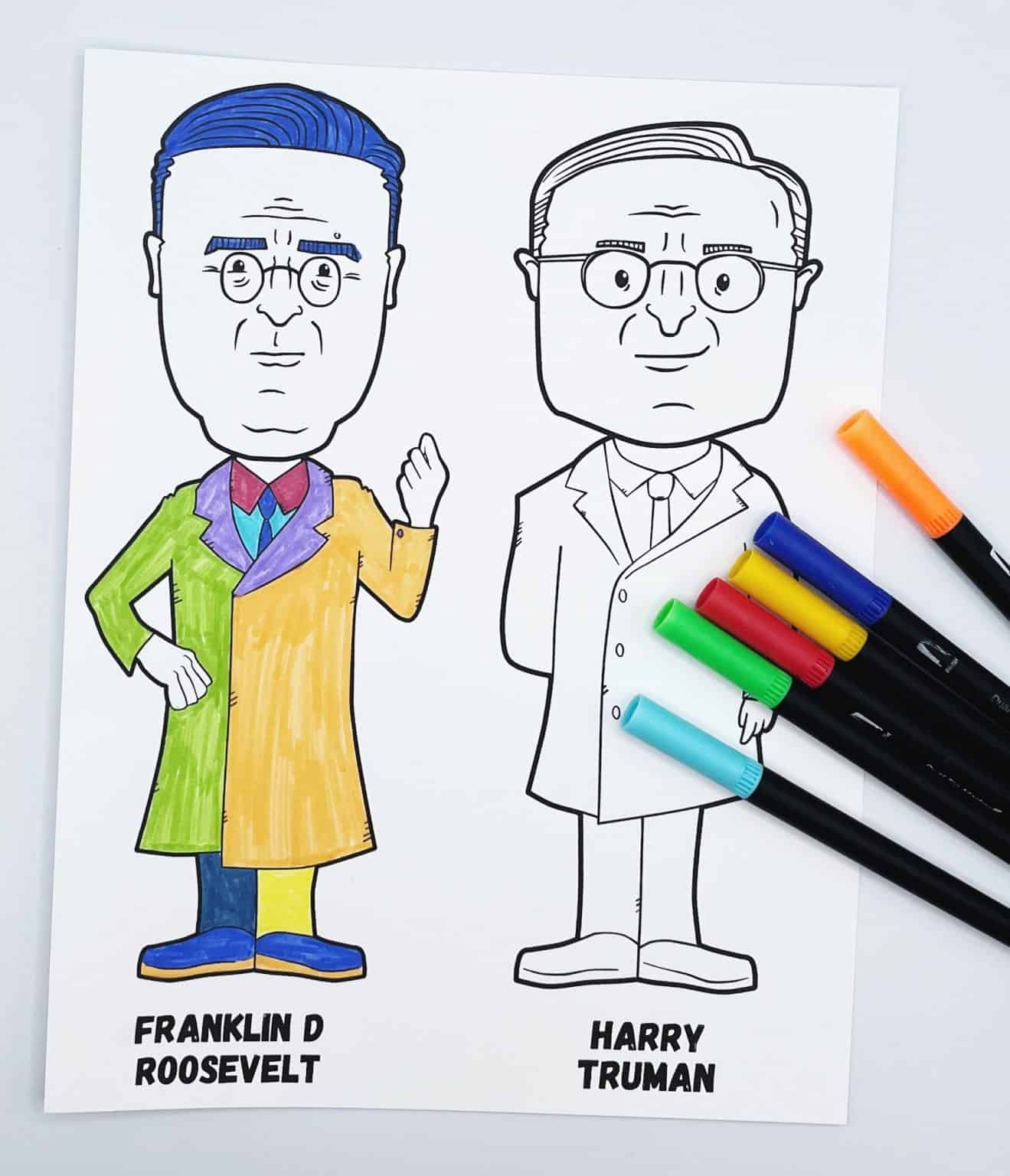 27 Free Presidents Day Coloring Pages (All U.S. Presidents)
