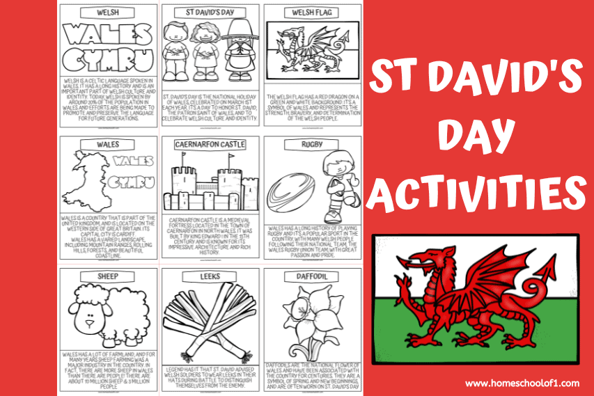 St David's Day Activities (+ 9 Free Welsh Colouring Sheets)