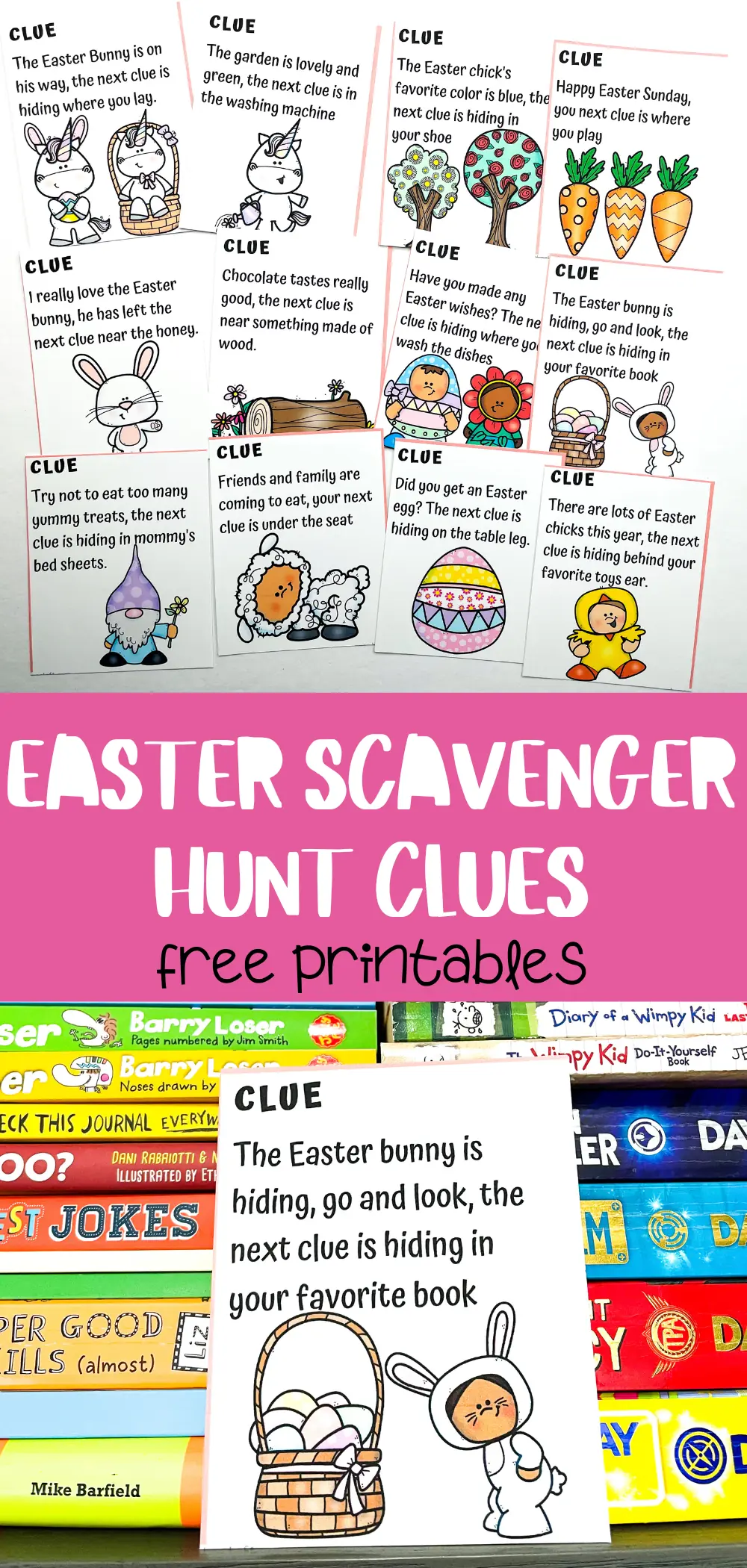 Free Printable Easter Scavenger Hunt Clues for Inside