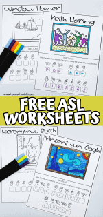 Free ASL Worksheets for Kids | Learn Sign Language Through Art