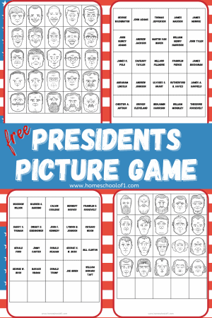 Free Printable Presidents Memory Game for Presidents Day