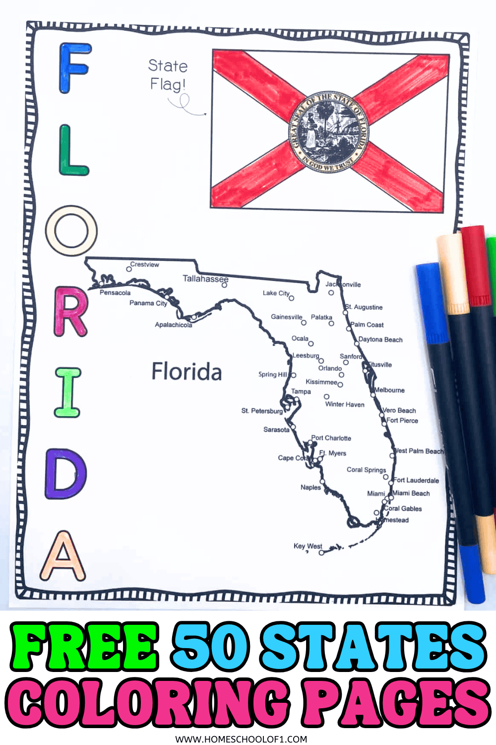 Free 50 States Coloring Pages for Kids to Explore USA