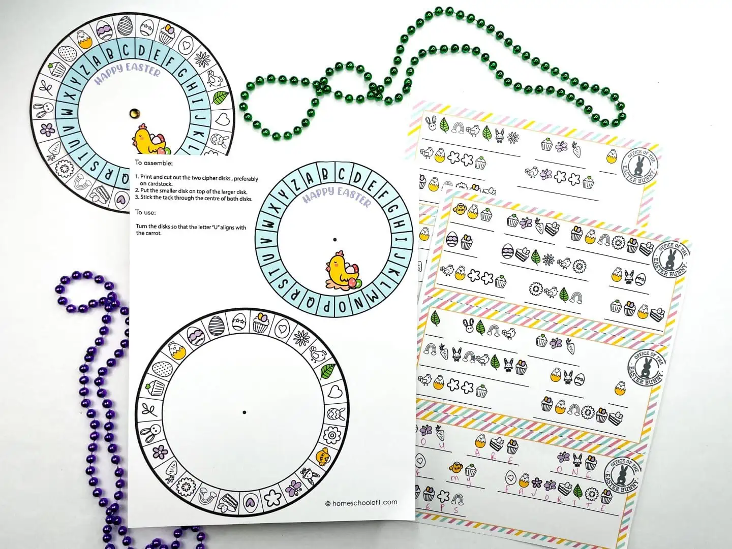 Free Easter Printable Cipher Wheel