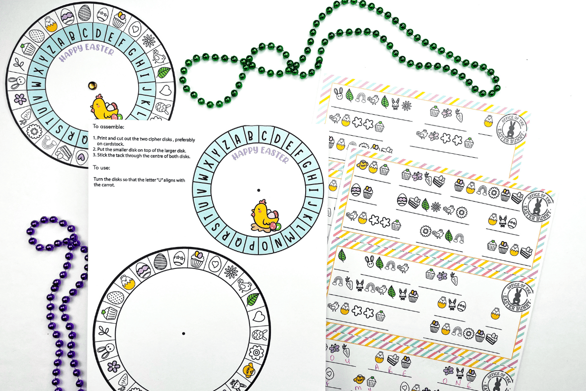 Free Easter Printable Cipher Wheel
