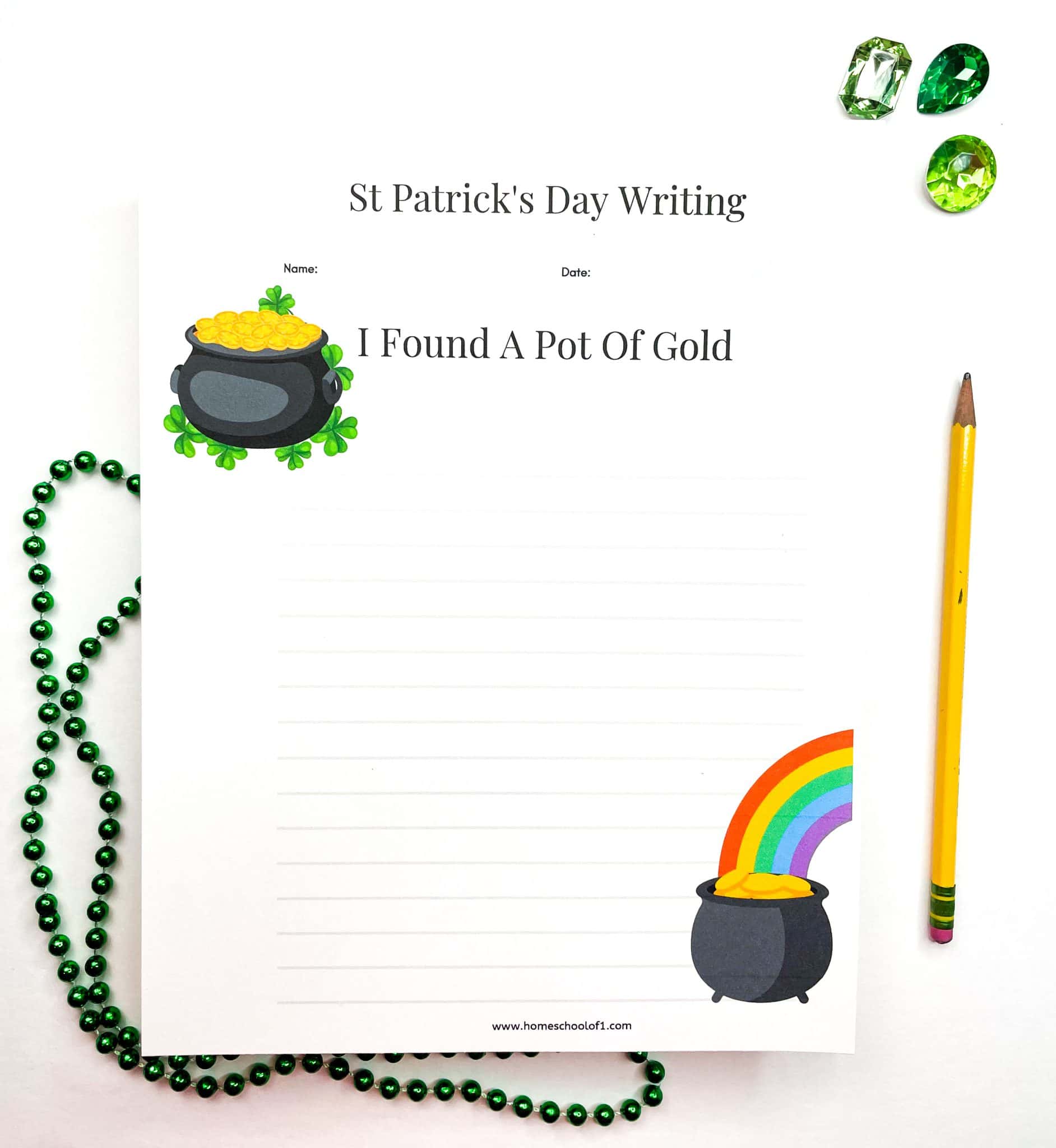 St Patrick’s Day Writing Prompts (Free Printable Worksheets)