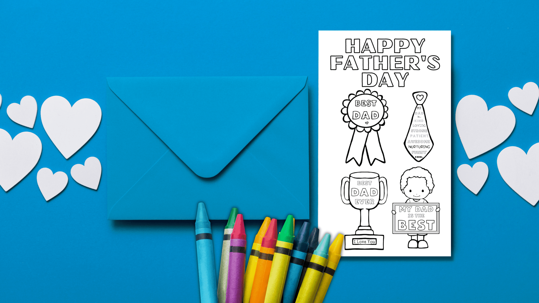 Free Printable Father’s Day Cards to Color (8 Fun Designs)