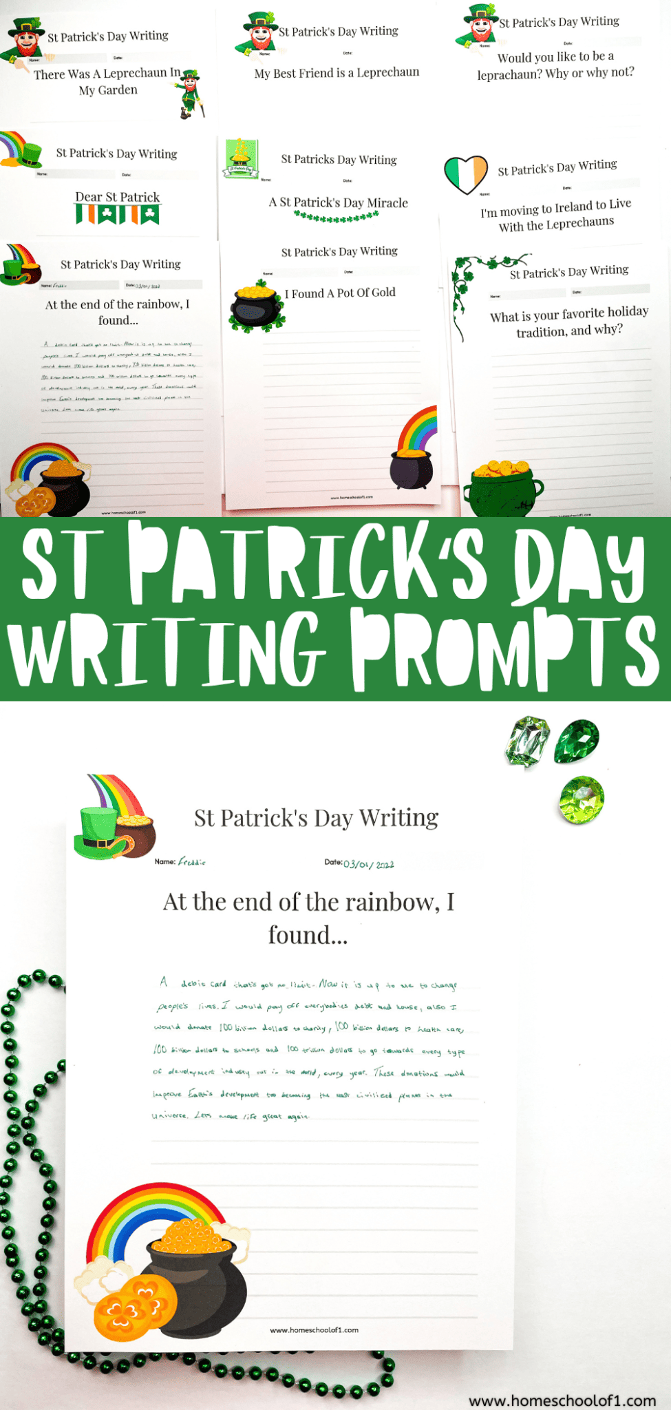 10 Free St Patrick's Day Writing Prompt Printables