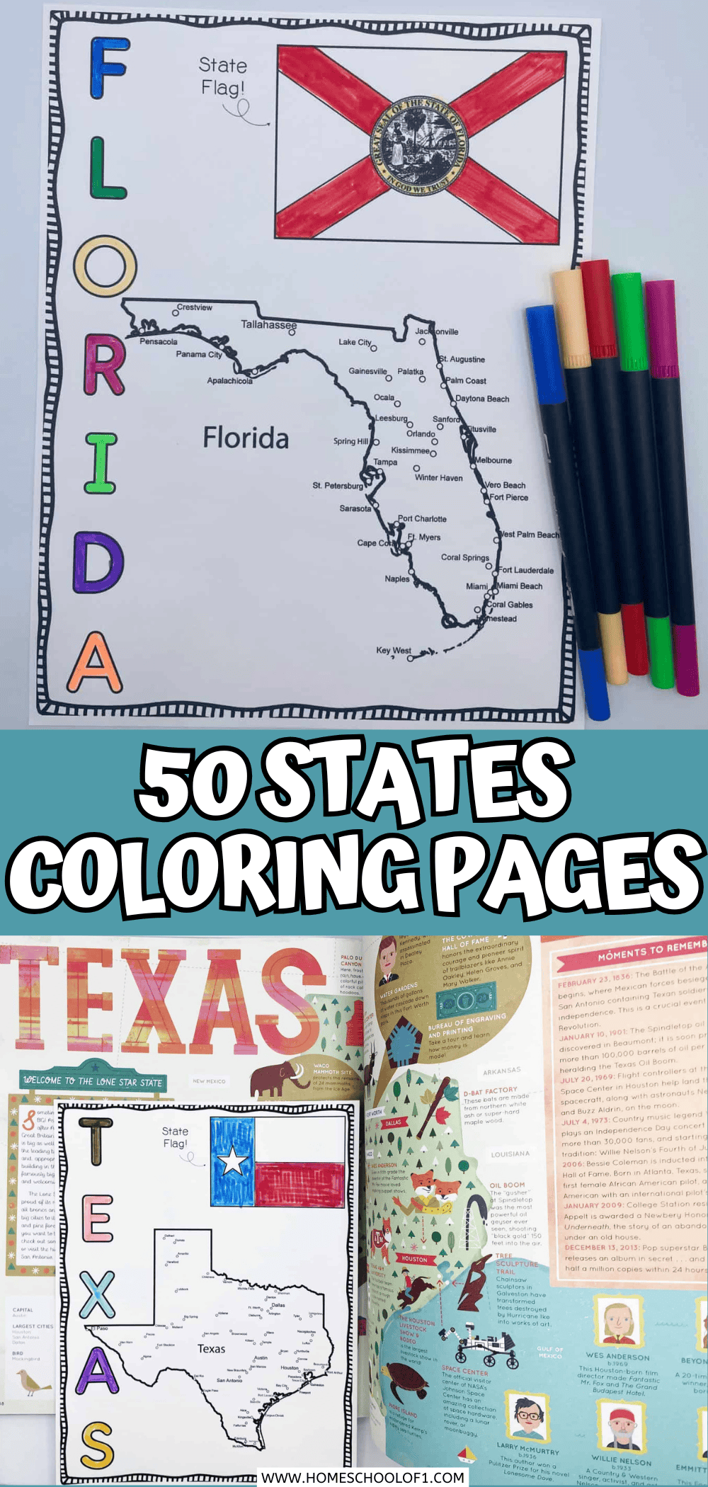 Free 50 States Coloring Pages for Kids to Explore USA