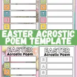 Free Easter Acrostic Poem Templates for Kids
