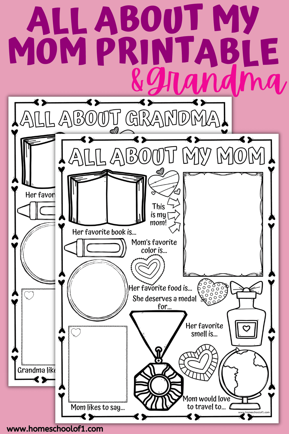 Free All About My Mom Printable for Mother’s Day
