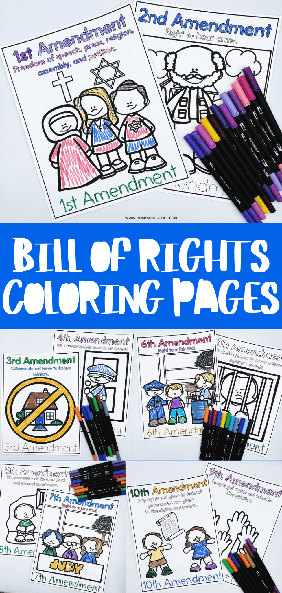 Free Bill of Rights Coloring Pages
