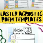 Free Easter Acrostic Poem Templates for Kids