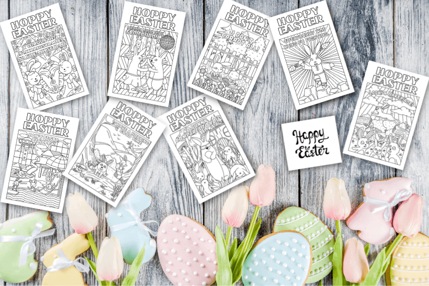 Free Printable Easter Cards to Color (Funny Designs for Teens)
